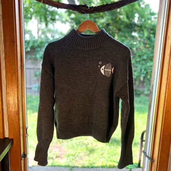 Sweaters | Skeletal Fish Sweater | Poshmark